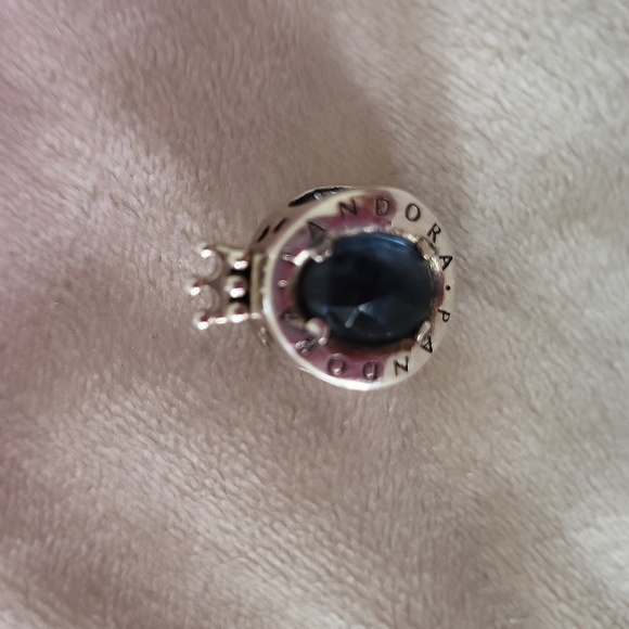 Pandora | Jewelry | Authentic Pandora Crown Charm Blue Stone Super ...